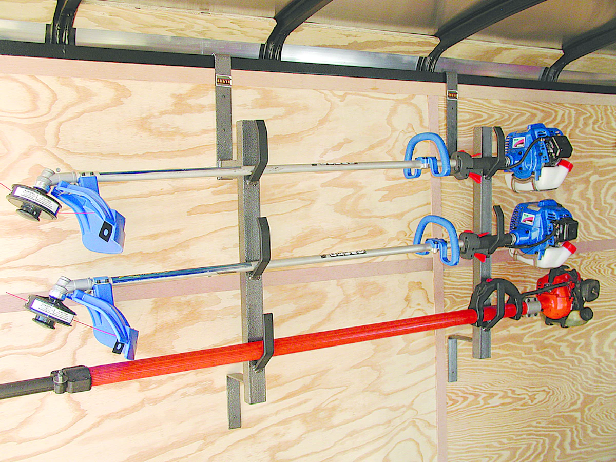 RA-5 - 3-Place Trimmer Rack From: Rack'em Mfg. | Green Industry Pros