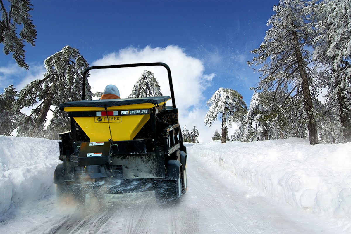 Fisher Poly-Caster UTV Hopper Spreader From: Fisher Engineering | Green ...