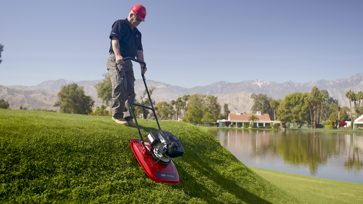 Hover Mower Conquers Steep Slopes and Banks with Ease From: The Toro ...