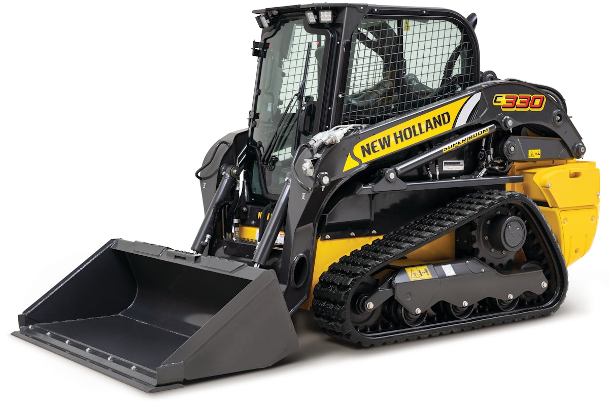 New Holland Construction Intros C330 Super Boom Vertical Lift CTL From ...