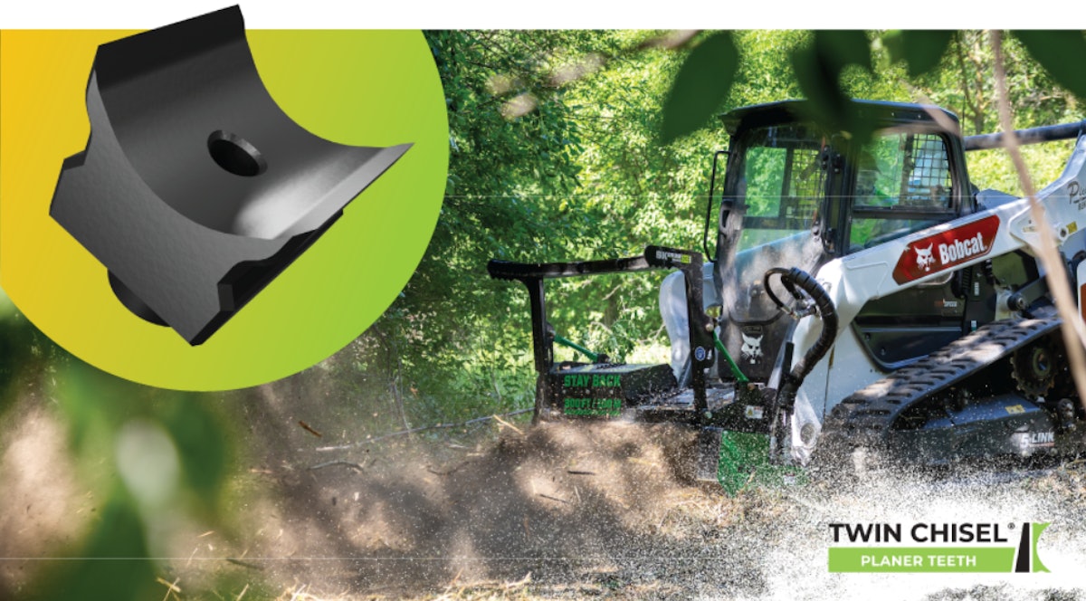 Twin Chisel Planer Teeth for Mulching From: Diamond Mowers LLC | Green Industry Pros